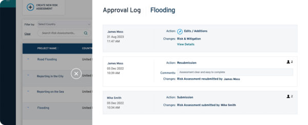 Risk Assessment Log - Riskpal - The Online Risk Assessment Platform